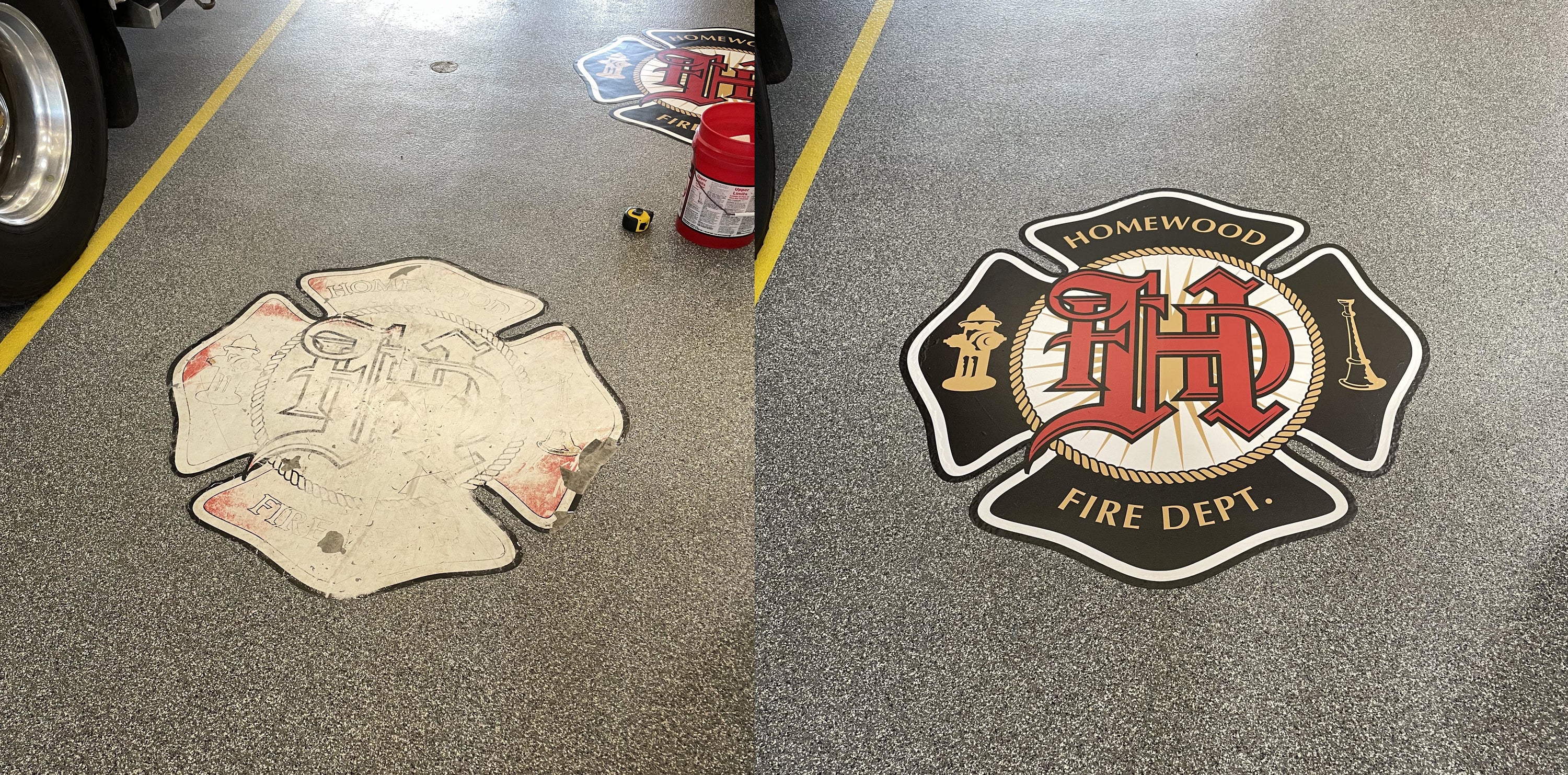 Firehouse Floor and Wall Graphics – Honor Graphics